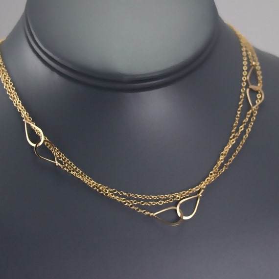Triple Infinity Necklace 14K Gold Filled