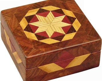 Bright Square Box by woodmosaics on Etsy
