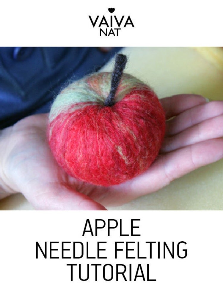 PDF Tutorial for a needle felted Apple guide how to by vaivanat