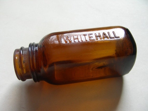 Items similar to Vintage amber glass Whitehall bottle on Etsy
