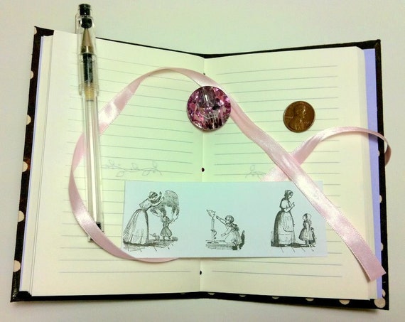 Girly Journal Diary Notebook Small Lined journal brown