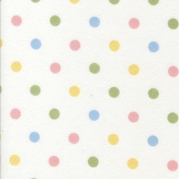 Robert Kaufman Cozy Cotton Polka Dots Pastel Flannel Fabric