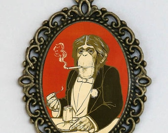 Smoking monkey | Etsy