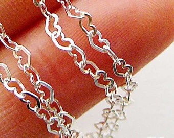 Heart link chain | Etsy