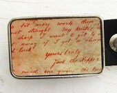 Items similar to Jack the Ripper Belt Buckle- Dear Boss Letter on Etsy