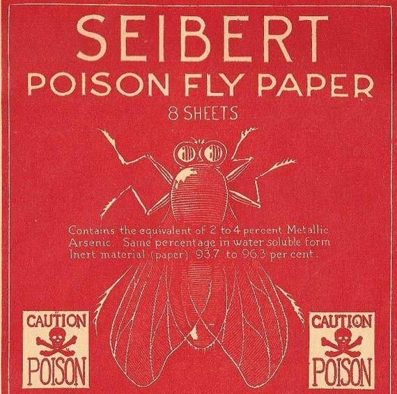 Antique Poison flypaper in original packaging circa 1900.