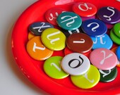 Items similar to Greek Alphabet Button Fridge Magnet Set on Etsy