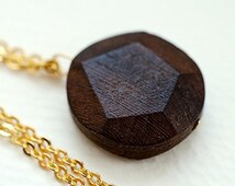Unique faceted wood gem related items | Etsy