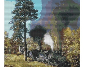 Steam Train sideways bead pattern for loom or peyote