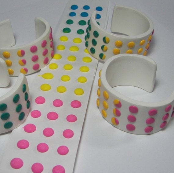 Items similar to Cuff Bracelet Candy Button Candy Cuff Bracelet Polymer ...