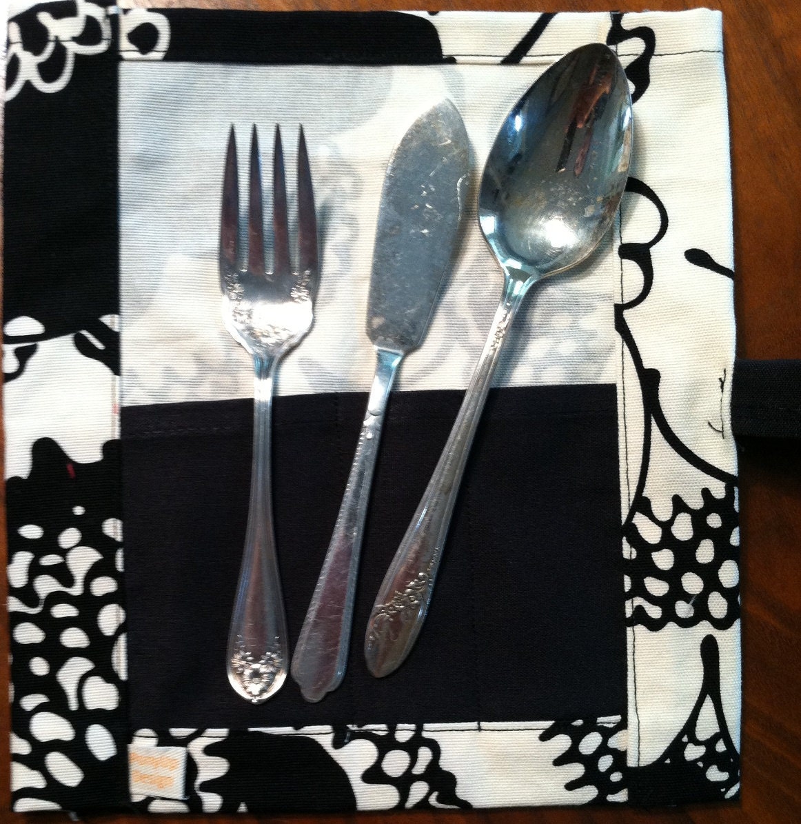 RESERVED Silverware Roll & Tie Set