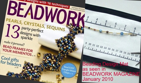 Items similar to Bead Mat beading mat with ruler and non slip surface ...
