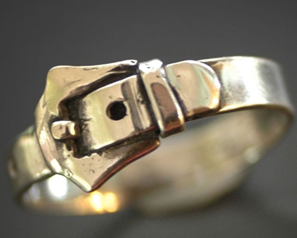 Belt Buckle Ring in Sterling Silver