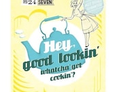 Items similar to Hey Good Lookin' Print - medium size - yellow and blue ...