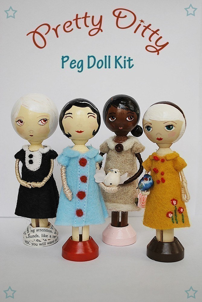 Pretty Ditty Peg Doll Kit Clothespin Doll Kit