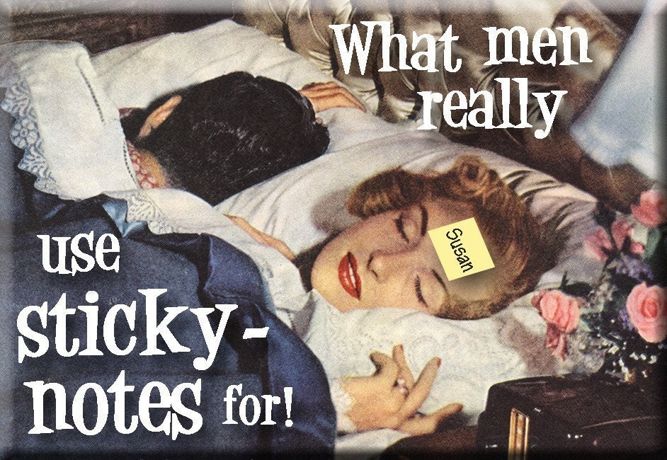 What men really use Sticky-notes for MAGNET