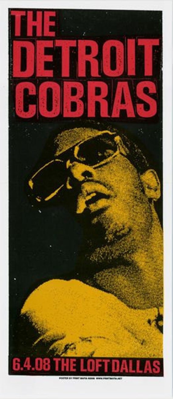 The Detroit Cobras Screen Print Concert Poster by Print Mafia