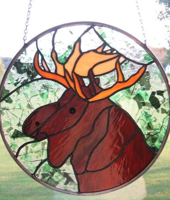 Moose on the Loose in Stained Glass