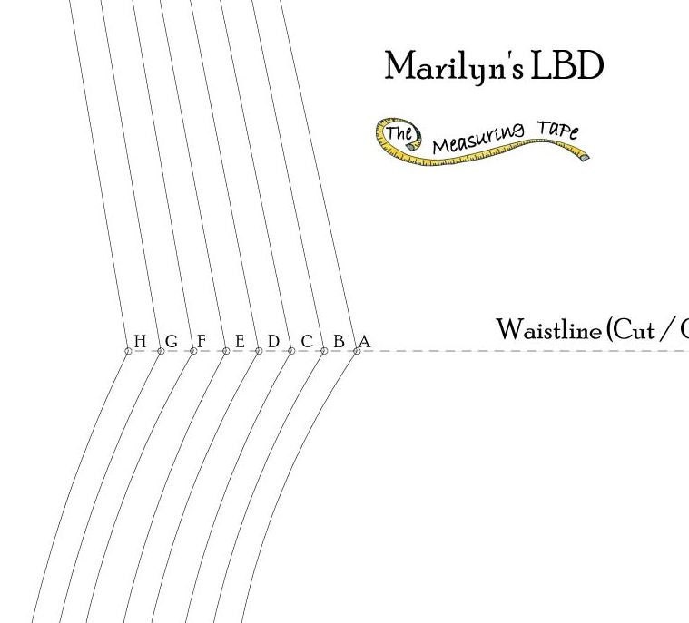 Paper Sewing Pattern for Women Marilyn's LBD by TheMeasuringTape