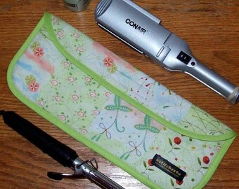 Curling Iron Case / Flat Iron Cover for Travel or by nstitches4u