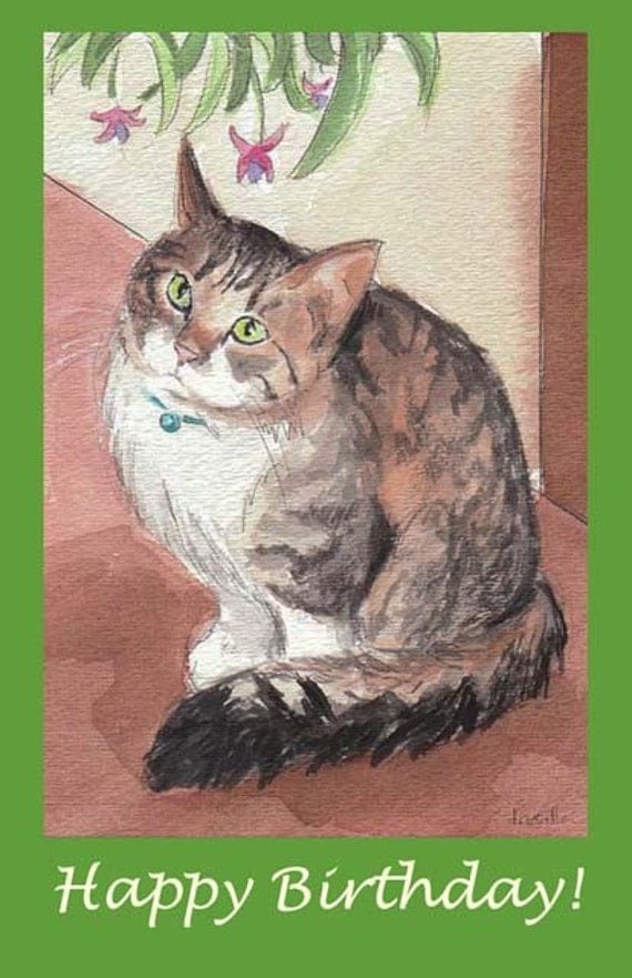 Cat Lover's Birthday Card.