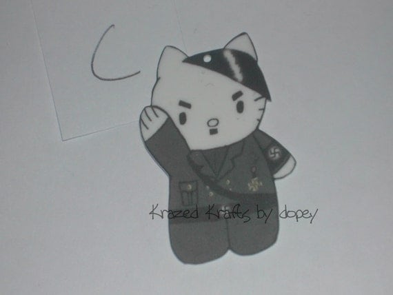 hitler hello kitty charm by KrazedKrafts on Etsy