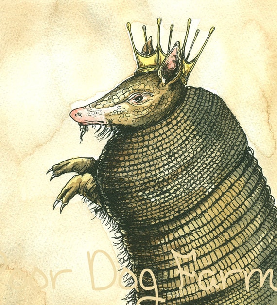 Armadillo King an original hand painted king