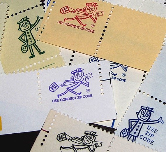 Mr. ZIP .. Vintage Postage Stamps .. 50 Use Correct Zip Code