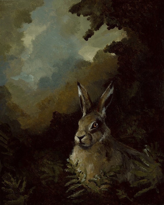 Rabbit in the Forest archival print