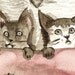 Fraidy Cats Cat art humor