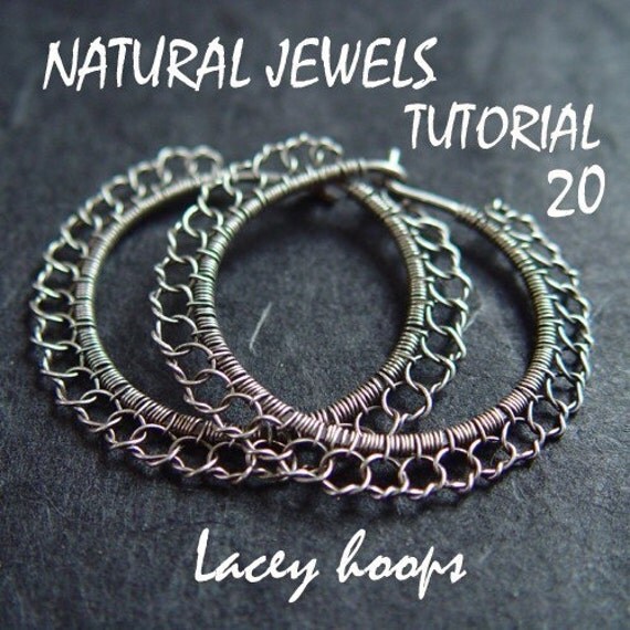 Items similar to Natural Jewels TUTORIAL 20 - Lacey Hoops on Etsy