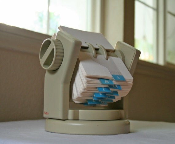 vintage Bates Rolodex rotary card file