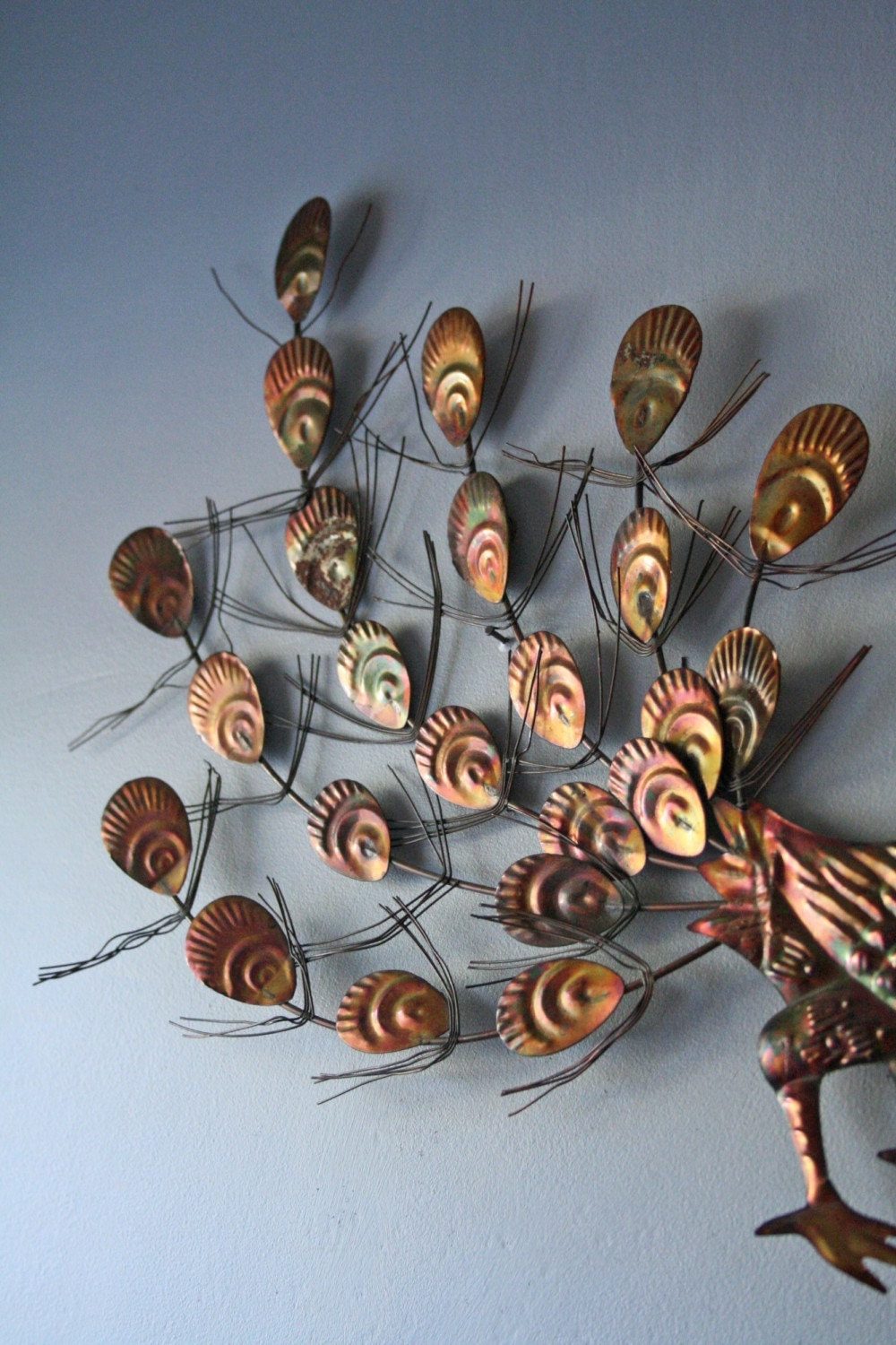 Vintage Peacock Wall Decor By Modishvintage On Etsy