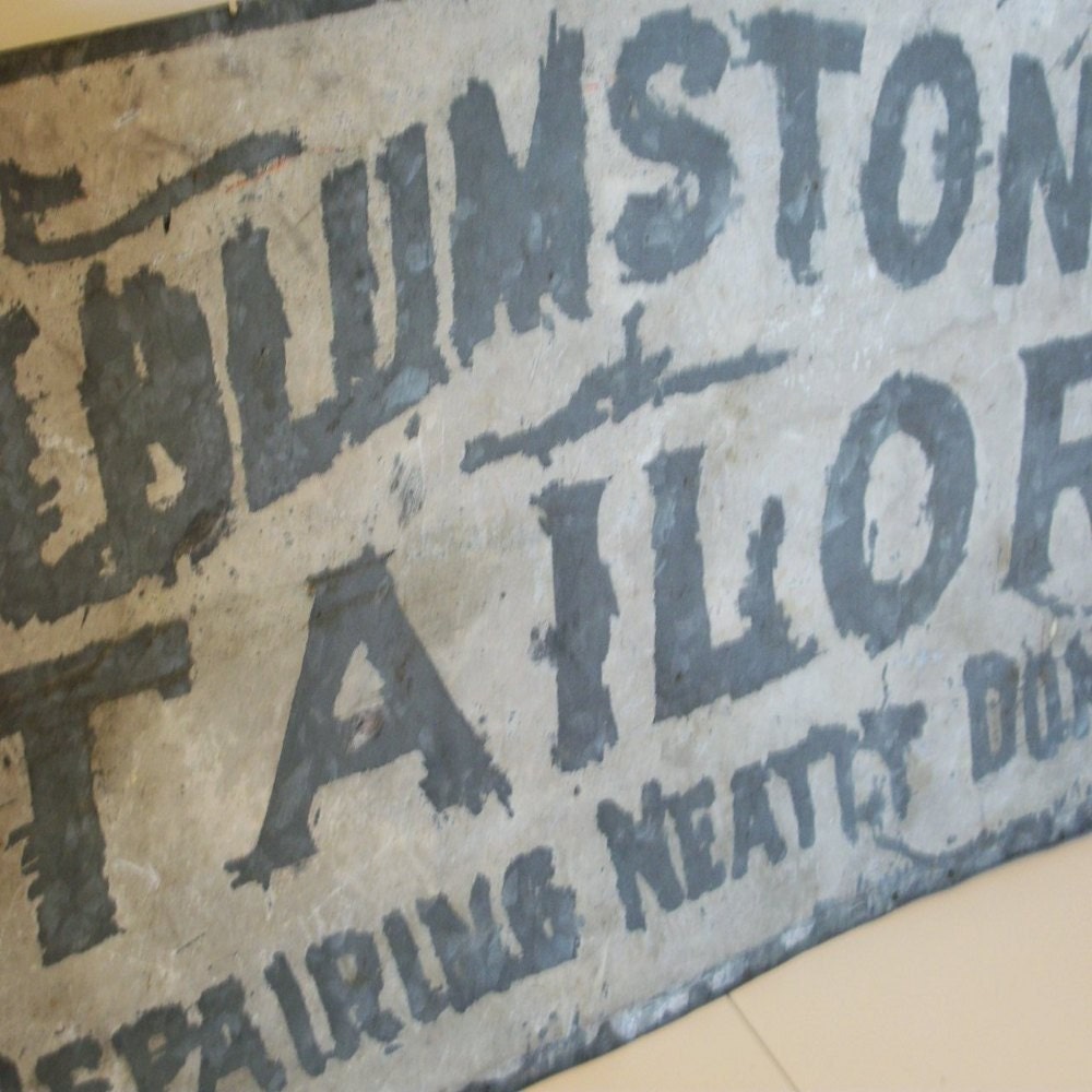 Late 1800s Tailor Sign Antique Tailors by SalvagenationVintage