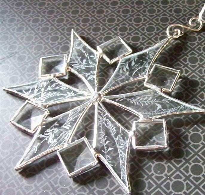 Stained Glass Snowflake with Bevels