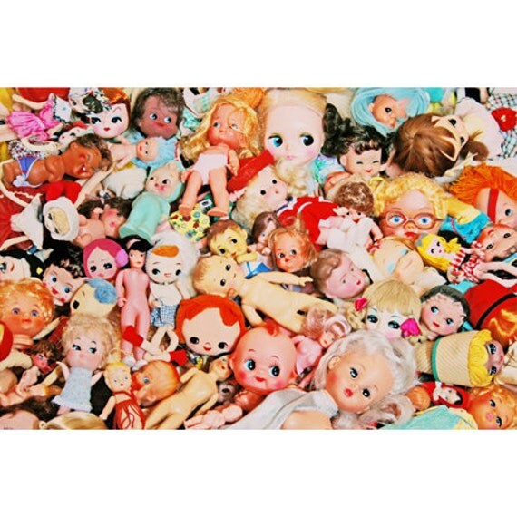 cute doll print 8 x 12 DOLL PILE
