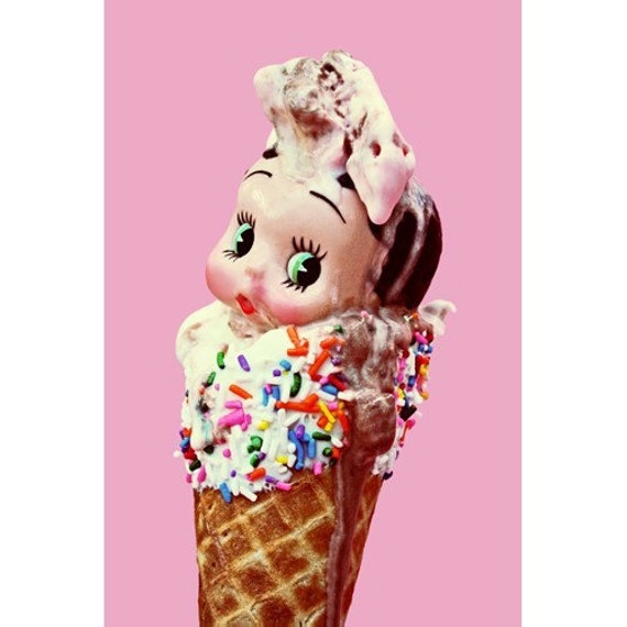 Betty Boop Print Ice Cream 8 X 12 Betty Scoop