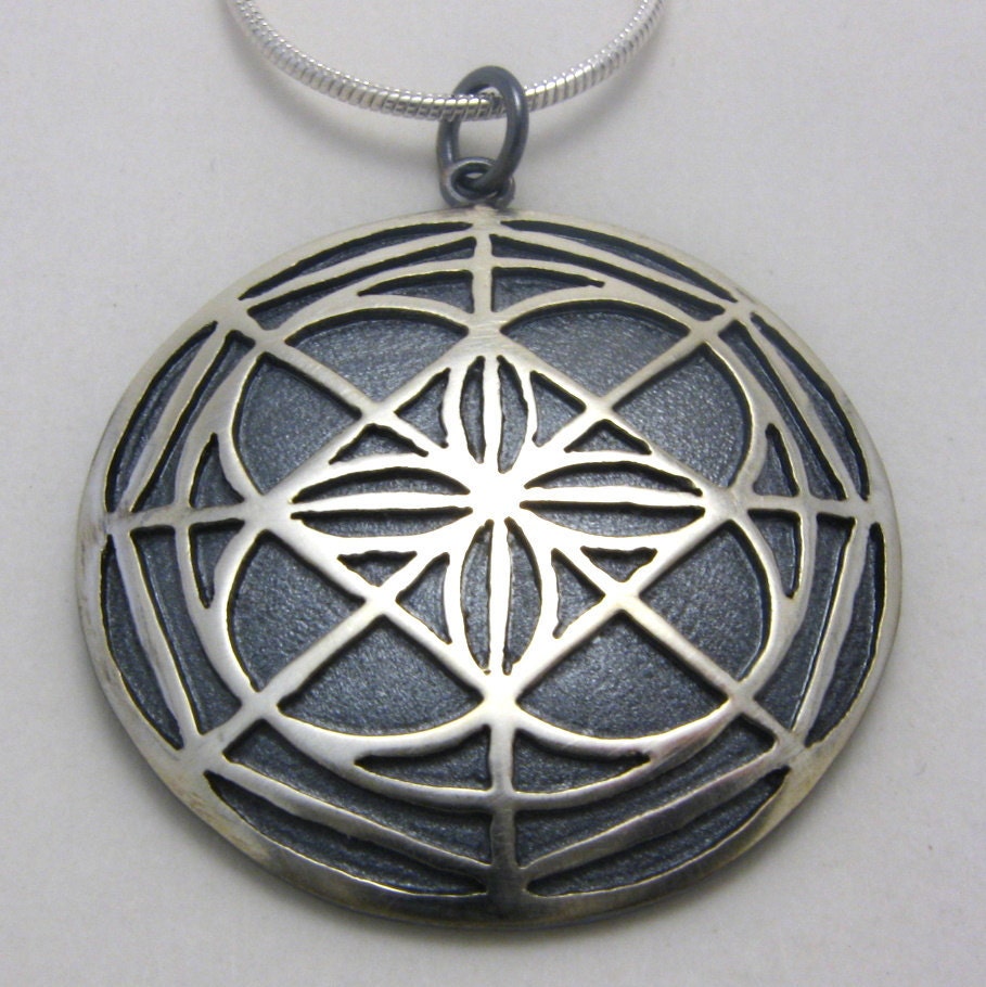 Universal Pattern Pendant Kenpo Karate made in sterling silver