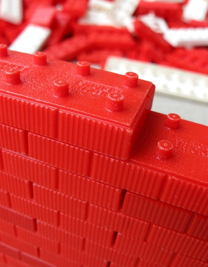 1950's AMERICAN BRICK Building Blocks Assorted Set of 25