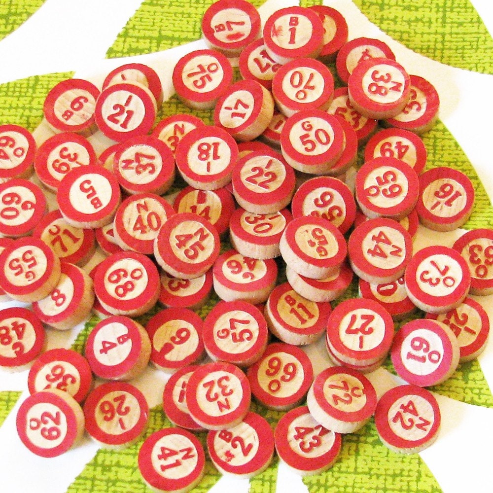 Cool Vintage Bingo Game Tokens..Graphic by pinkgrapefruitstyle