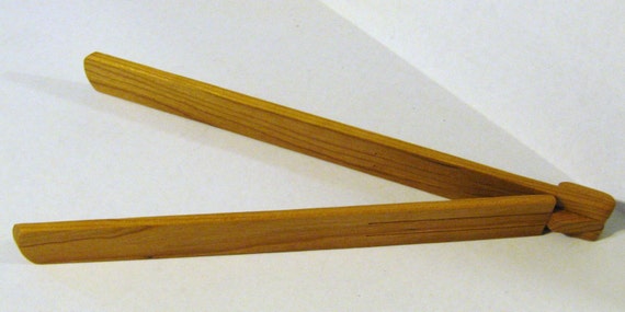 Spring Tongs Cherry Wood