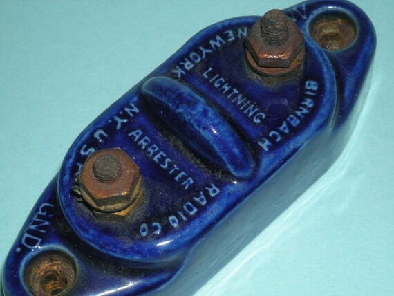 Antique Lightning Arrester Porcelain Thingy by WhitebirdArtiques Antique Lightning Arrester Porcelain Thingy by WhitebirdArtiques