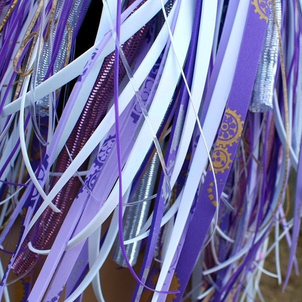 Purple Foam Spikes and Gears CyberLox Crin Hair Falls