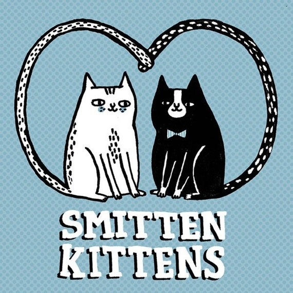 Card Smitten Kittens by gemmacorrell on Etsy
