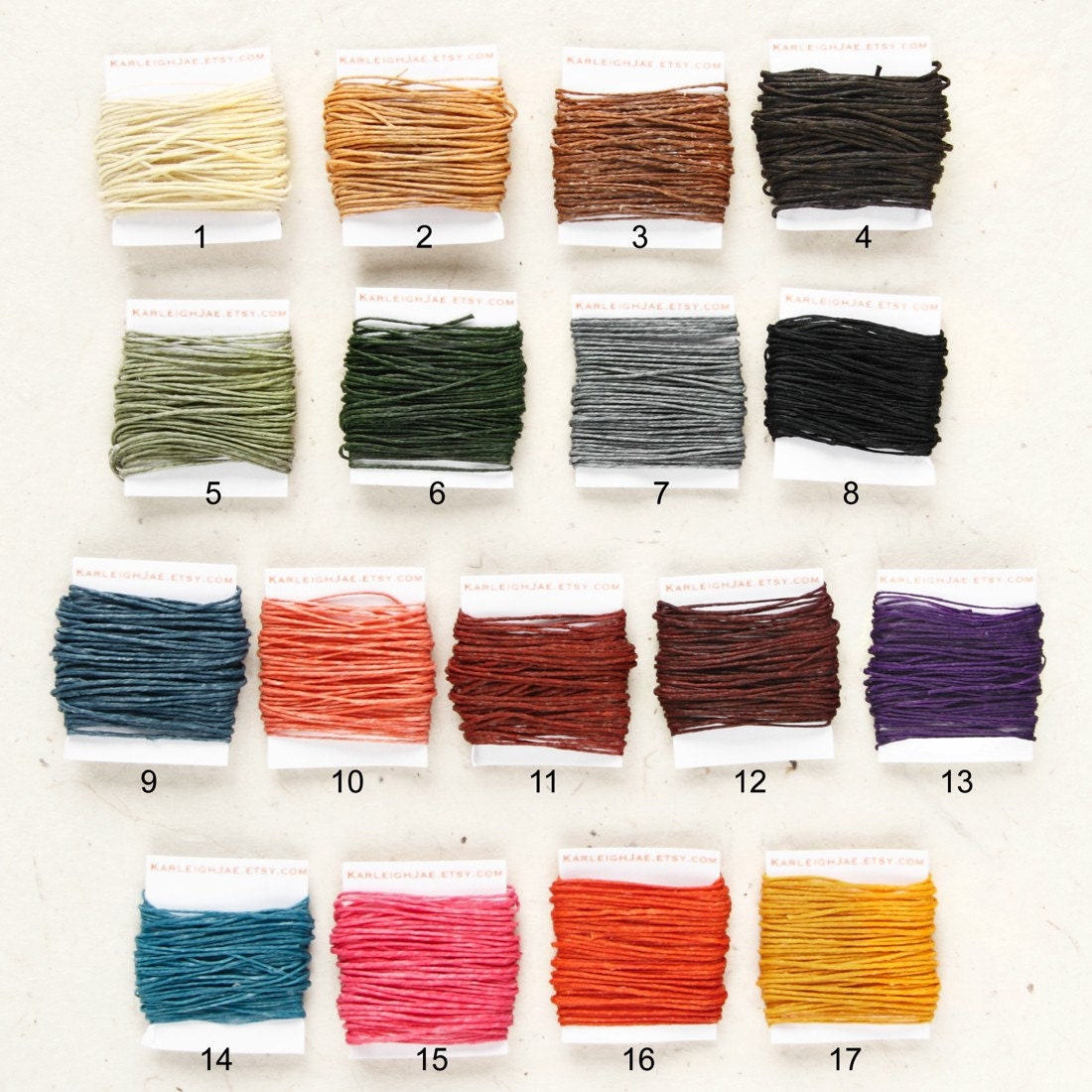 Waxed Irish Linen Thread 25 Yards choose from 17 colors