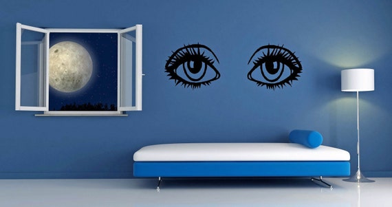 Items similar to Beautiful Large Vinyl Eyes Wall Decal Sticker on Etsy