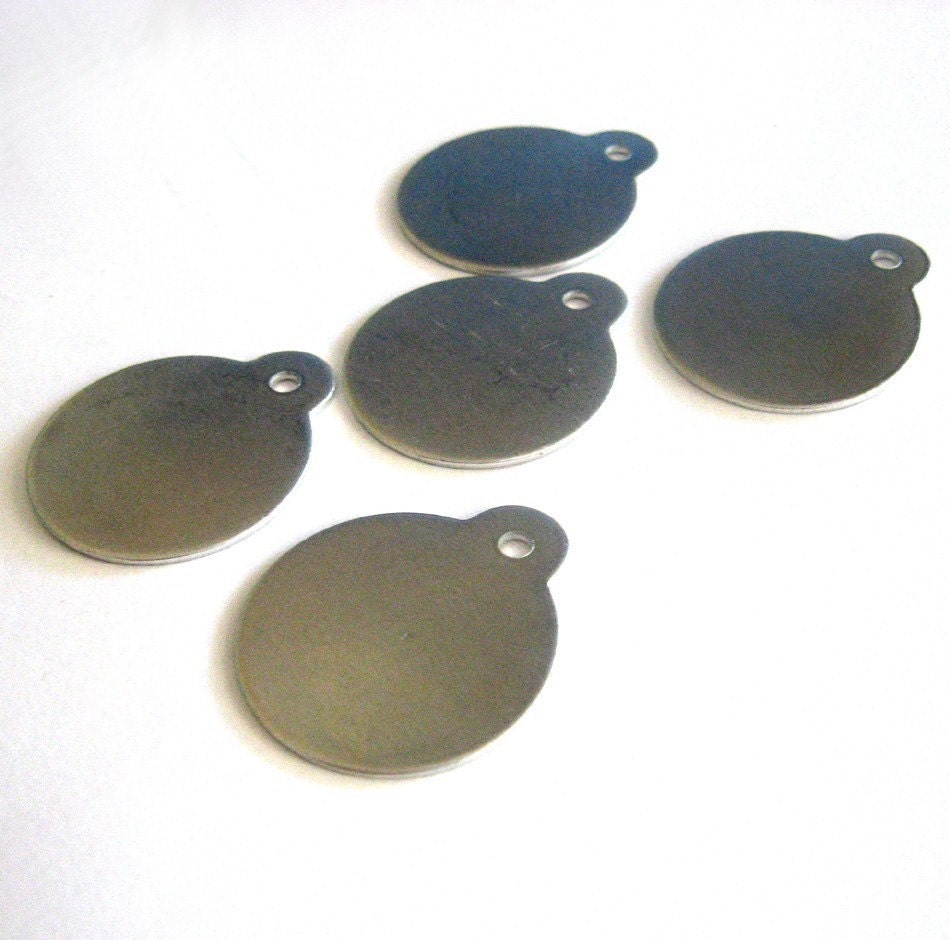 Blank aluminum tags for stamping ......round with by extrastuff
