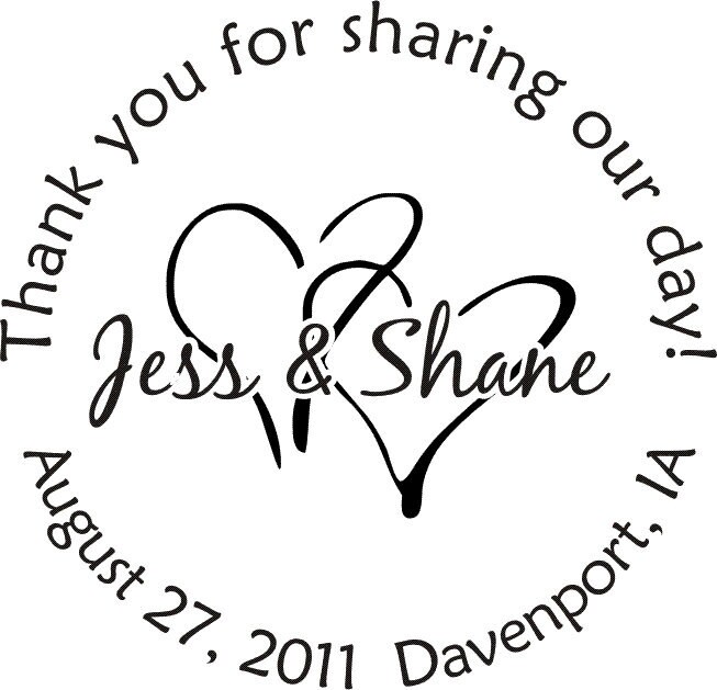 Thank You For Sharing Our Special Day Custom By Stampoutonline