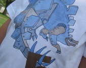Items similar to Stegosaurus Dinosaur Robot birthday shirt on Etsy