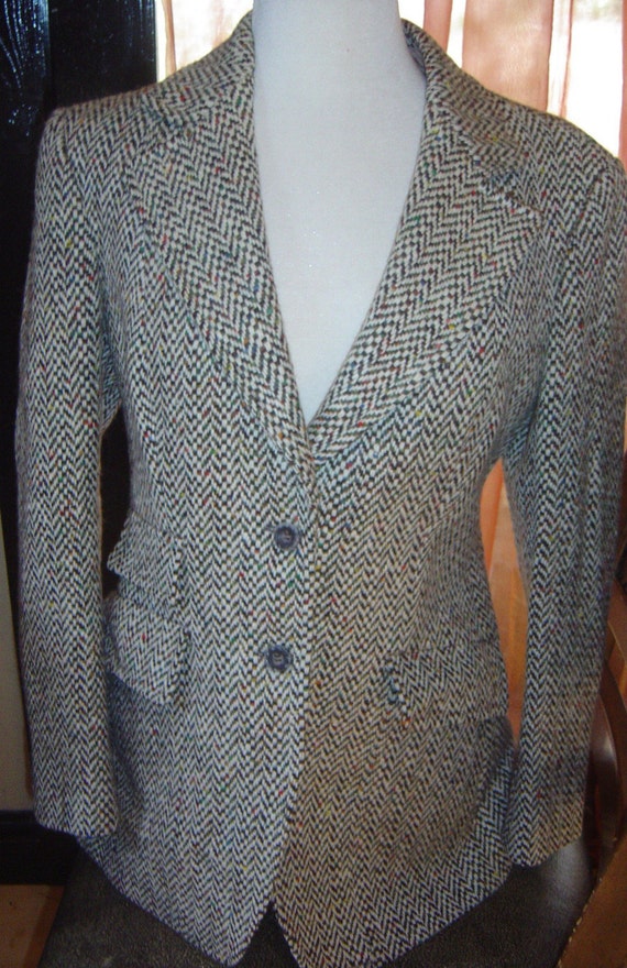 Exquisite Vintage Donegal Handwoven Irish Tweed Jacket